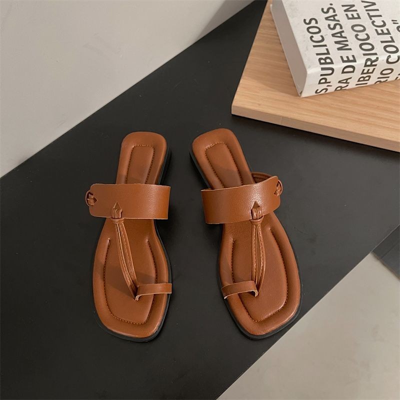 Flat Flip Flops Flops Women Flops Outer Wear French Style 2024 Anti ...