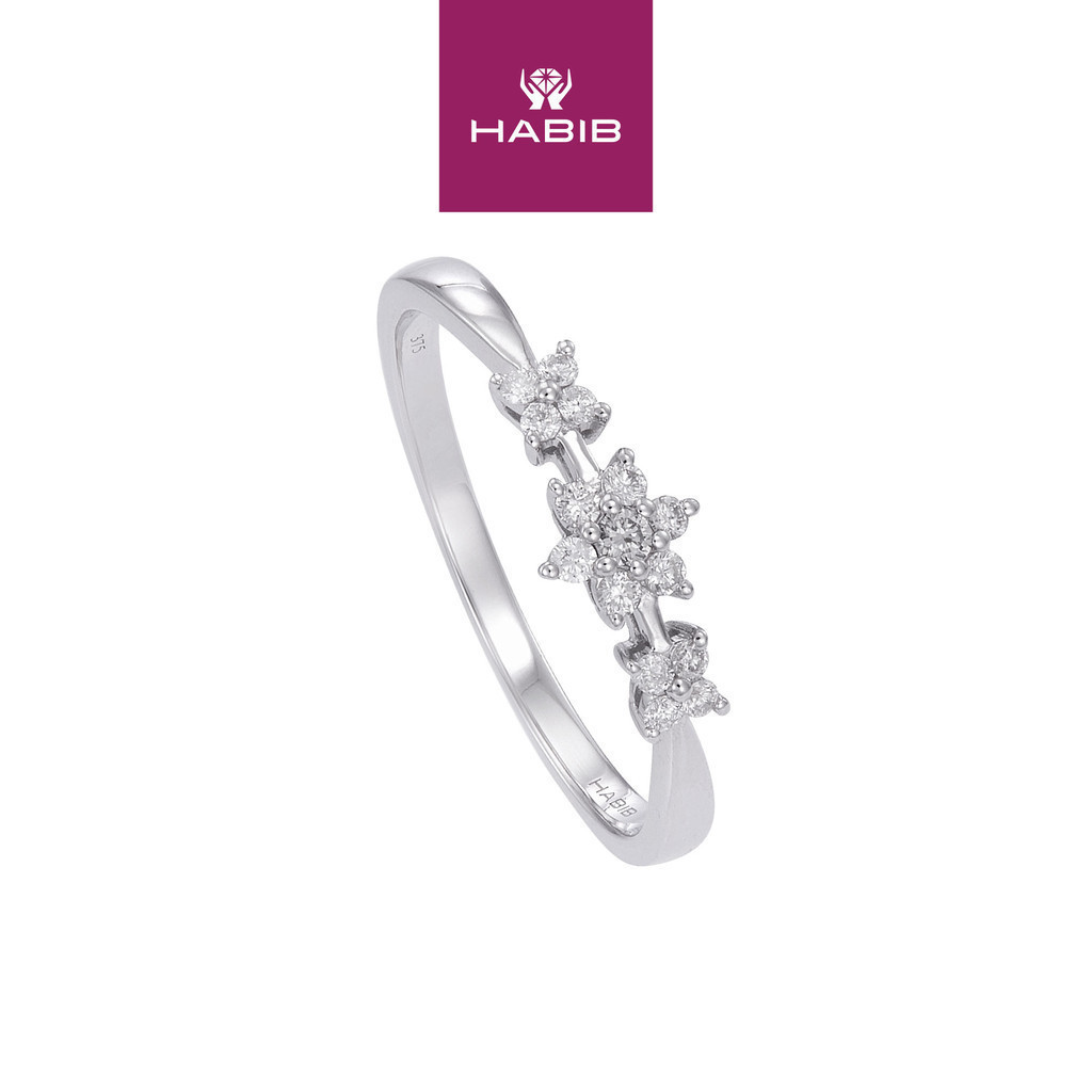 HABIB CHIC | Diamond Ring in 375/9K White Gold 269320424(WG) | Shopee ...