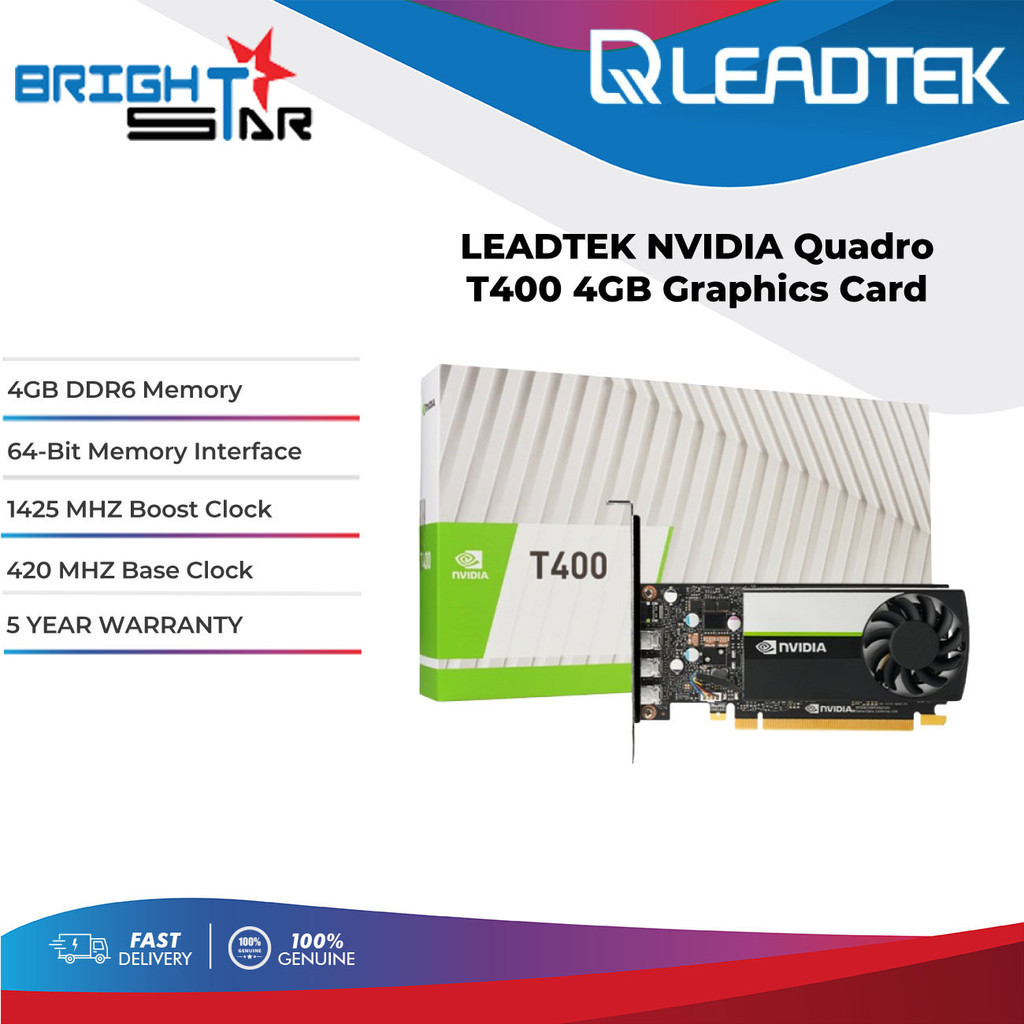 LEADTEK NVIDIA Quadro T400 4GB Graphics Card | Shopee Malaysia
