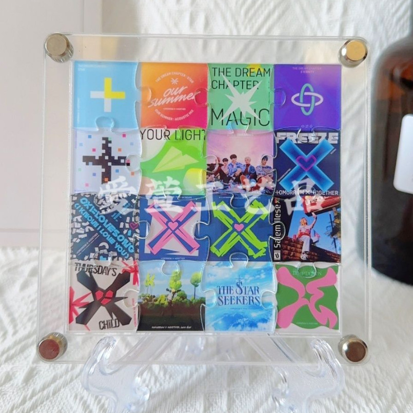 TXT Album Acrylic Puzzle DIY Transparent Ornaments Desktop Decor Gift ...