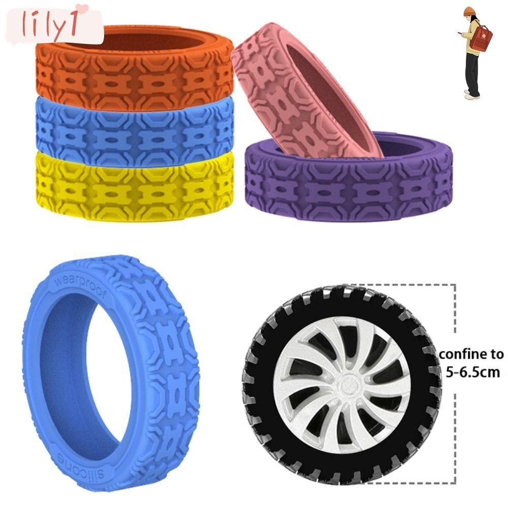 LILYONE Luggage Wheels Protector, Noise Wheels Guard Cover Luggage ...