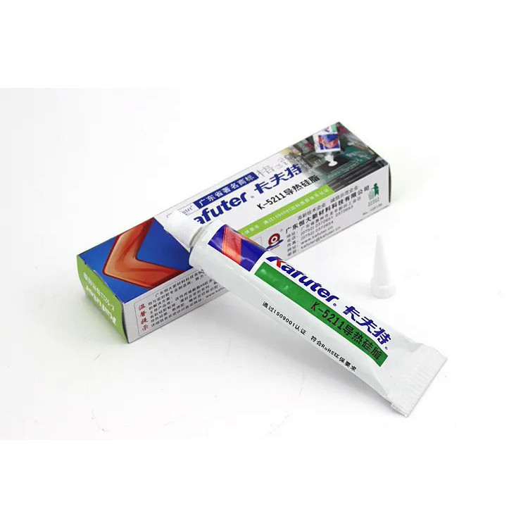 Kafuter K-5211 Thermal Grease CPU Not Curing Thermal Grease 1.2 Thermal Conductivity White 100g ...