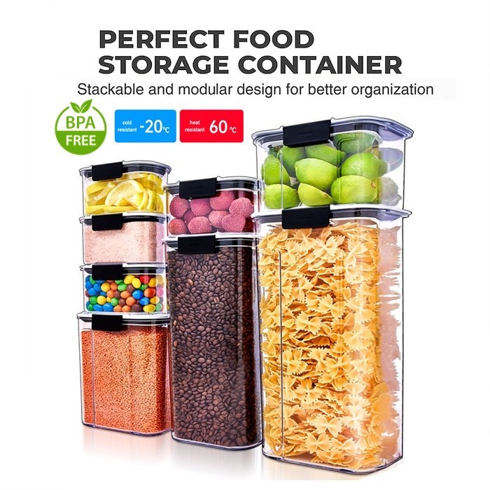 Food Storage Container Plastic Kitchen Refrigerator Noodle Box/ Bekas ...
