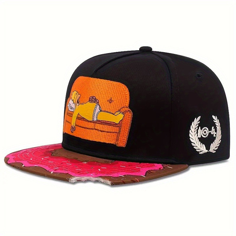 New Simpsons flat brim hat cartoon embroidered baseball cap Trucker cap ...