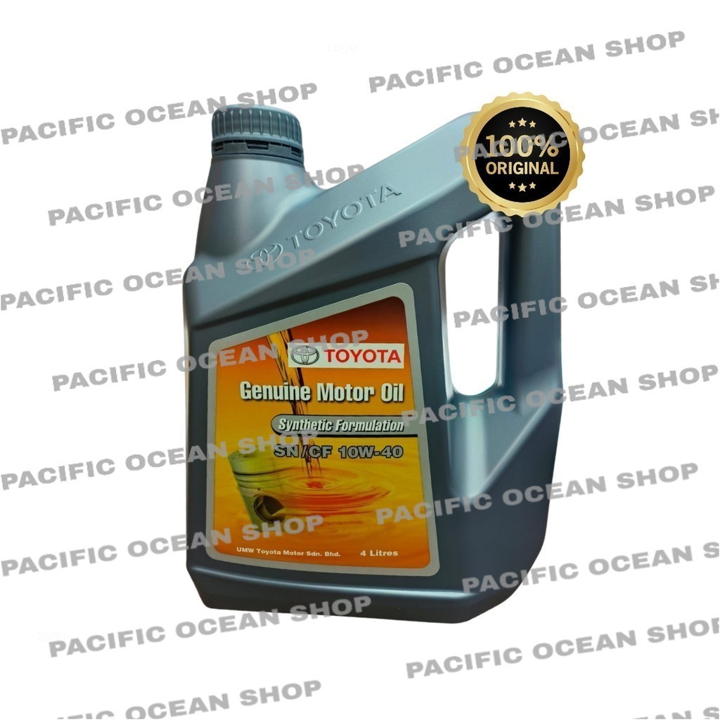 (100% ORIGINAL) TOYOTA 10W40 ENGINE OIL SEMI SYNTHETIC 10W-40 SN/CF ...