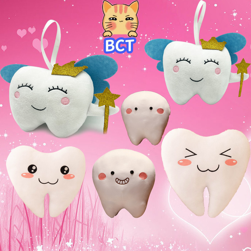 BCT Tooth Plush Doll Lovely Pink Tooth Fairy Plush Toy Cute Cartoon ...