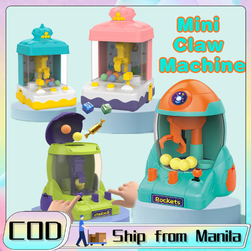 Kid Mini Rocket Claw Machine Ball Catching Machine Toy Children Candy ...
