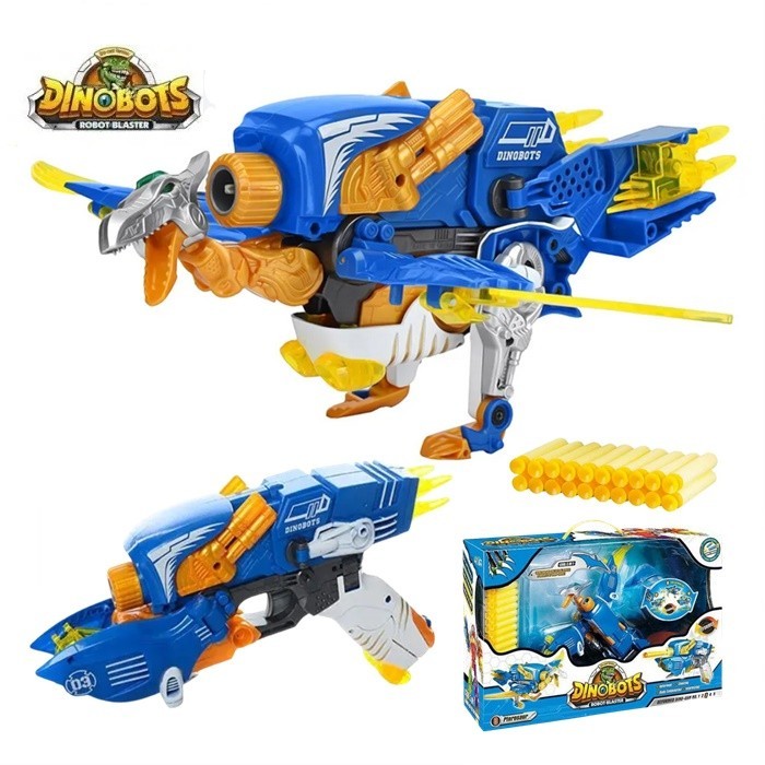 Dinobots Robot Blaster Pterosaur Toy | Mainan Robot | 变形恐龙软弹发射器 ...