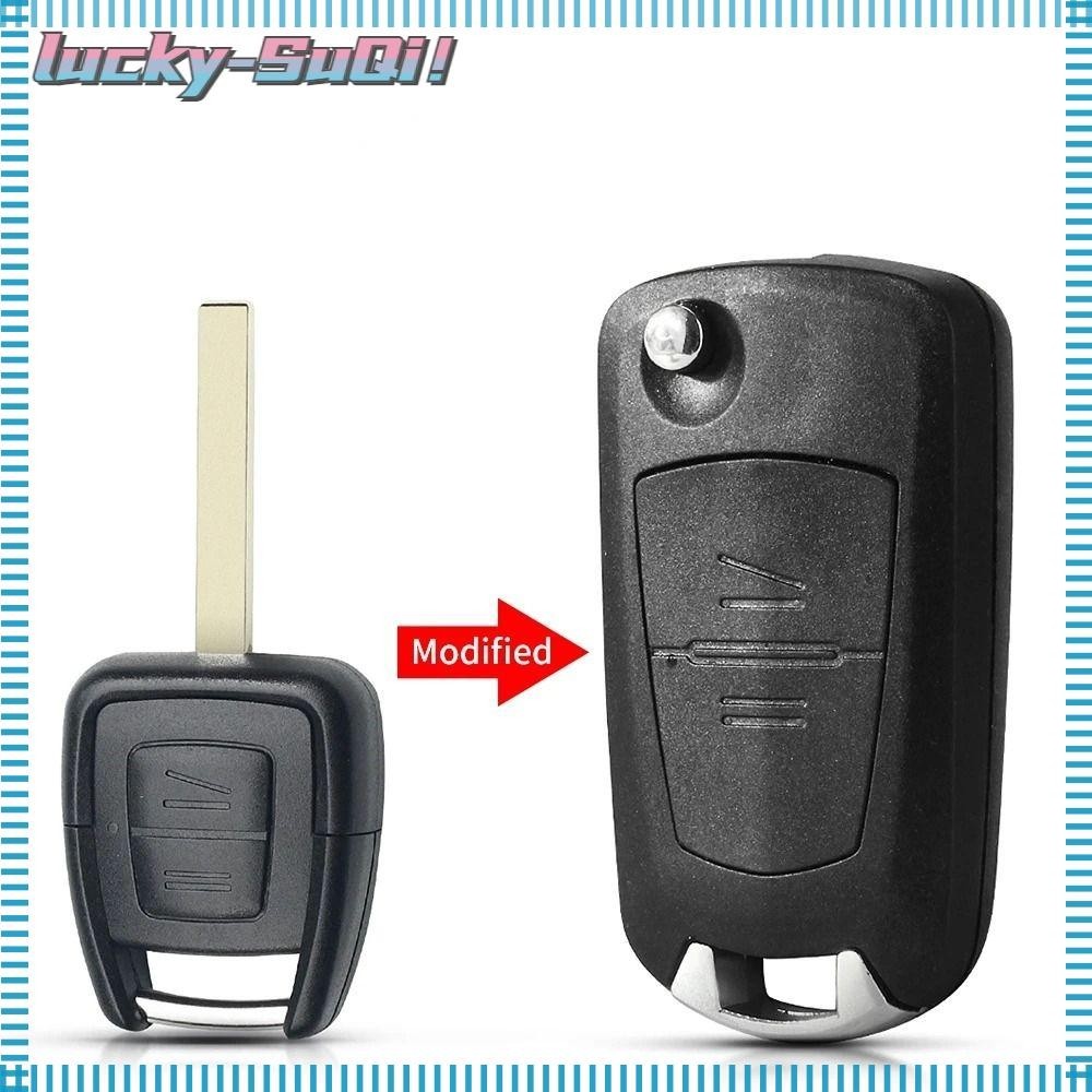 LUCKY-SUQI Car Key Shell, Flip Folding 2 Button Remote Key ...