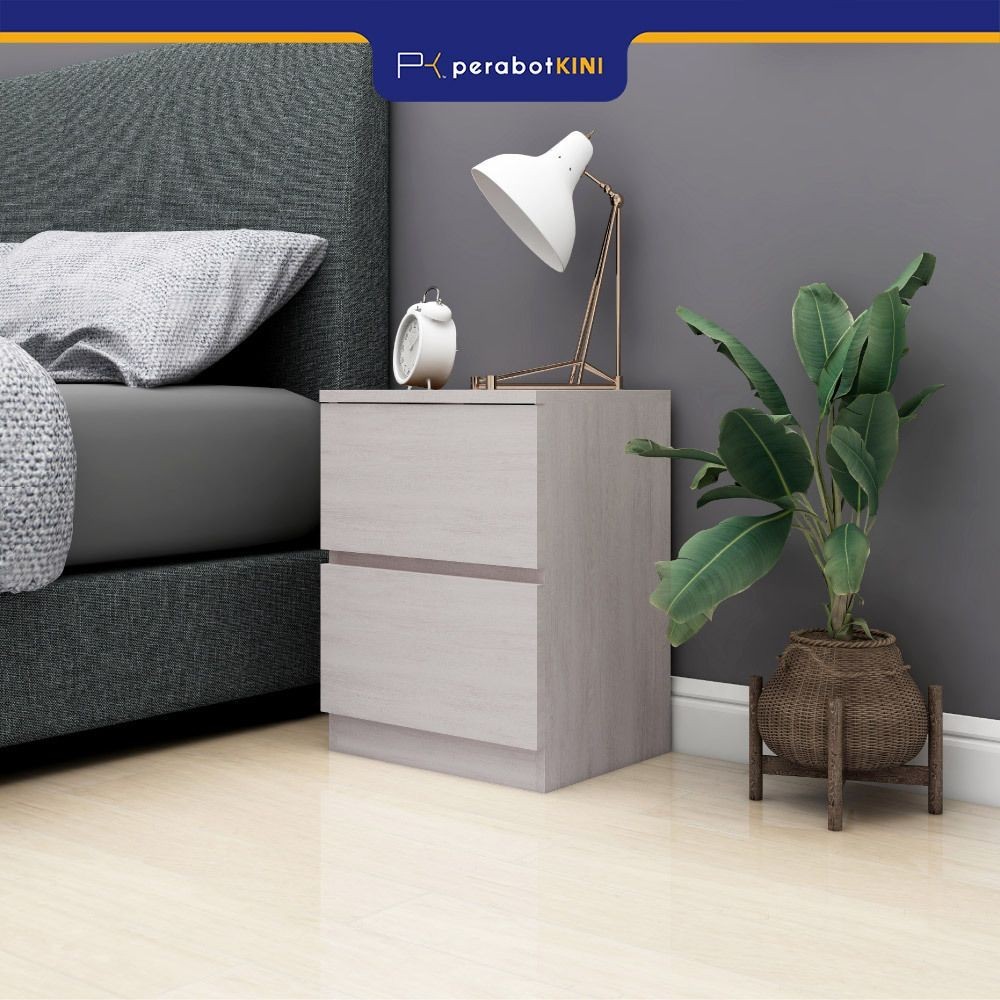 PerabotKINI Bedside Table with 2 Layer Drawers (BS401) | Rak Sisi Katil ...