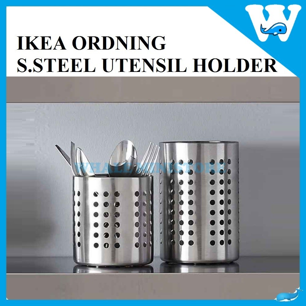 IKEA STAINLESS STEEL CUTLERY STAND / KITCHEN UTENSIL RACK (SHORT 13.5CM ...