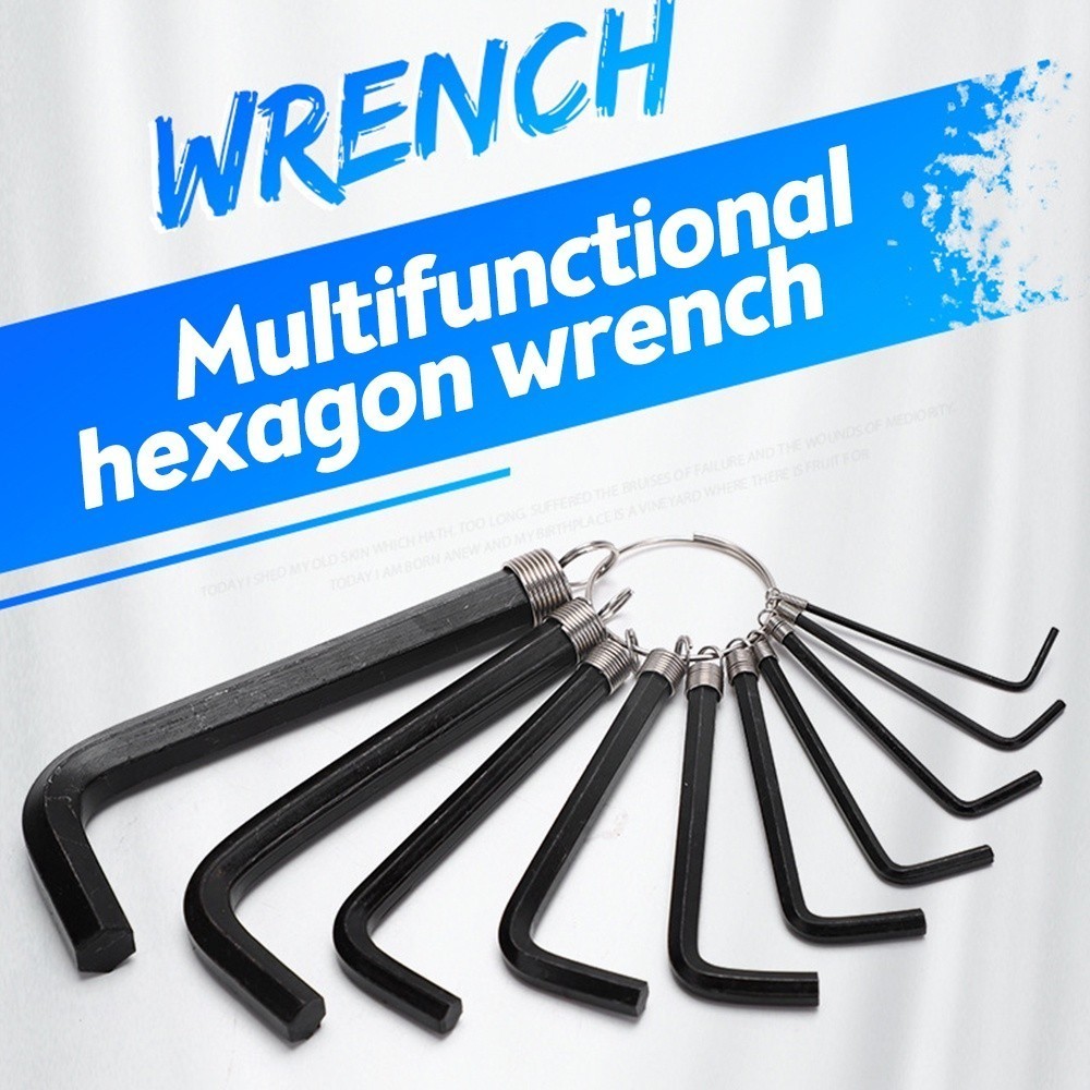 8/10 pcs Hex Key Allen Wrench Set SAE/Metric Sizes Short Arm Hex Key ...