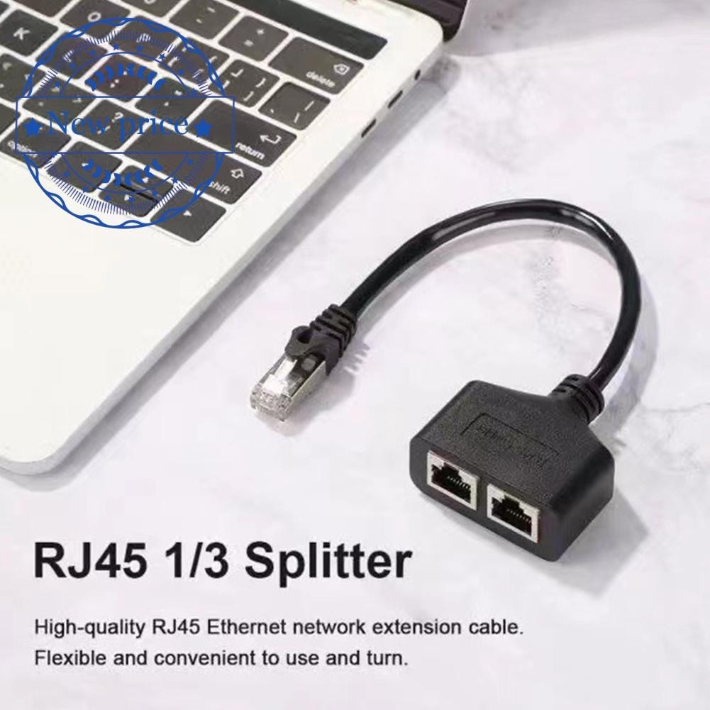Lan Ethernet Cable Splitter 1 Male To 2 Female Rj45 Ethernet Adapter ...
