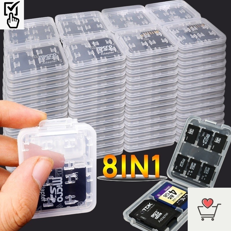 MBR Simple Portable 8 In 1 Micro SD TF SDHC MS Memory Card Storage Box ...