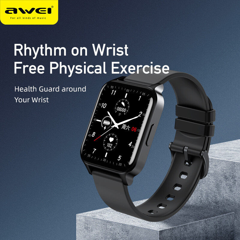 Awei H8 Smart Sports Watch 1.65 inch Fitness Tracker Build in Dynamic ...