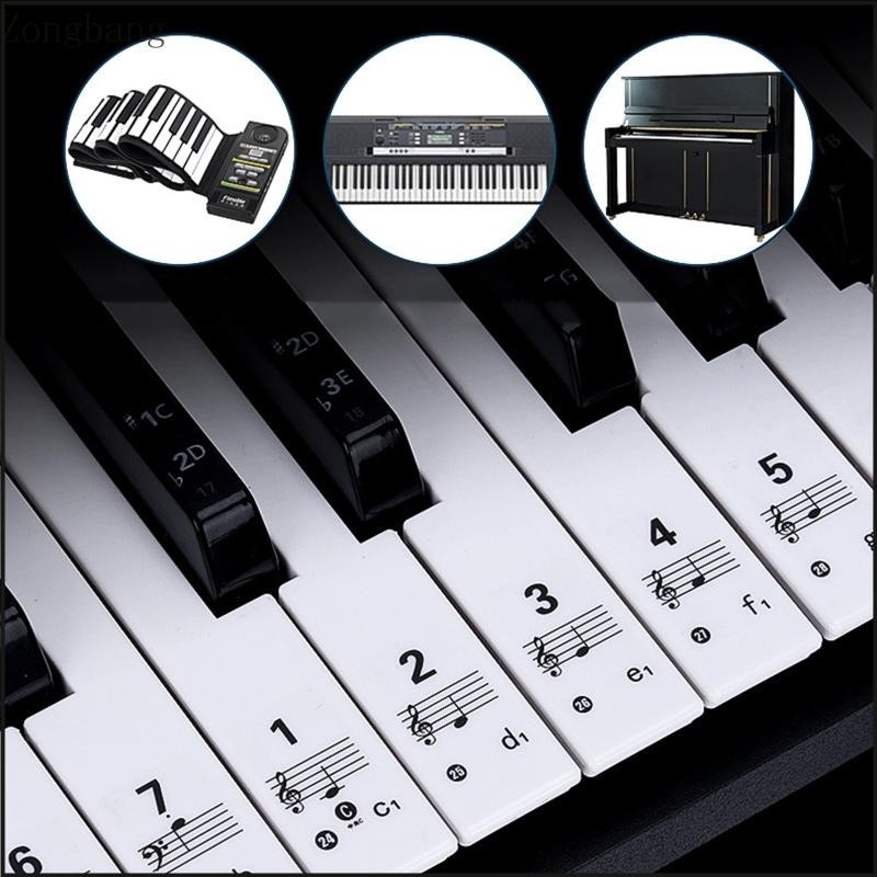 54/61/88 Keys Piano Keyboard Stickers Electronic Keyboard for Key Piano ...