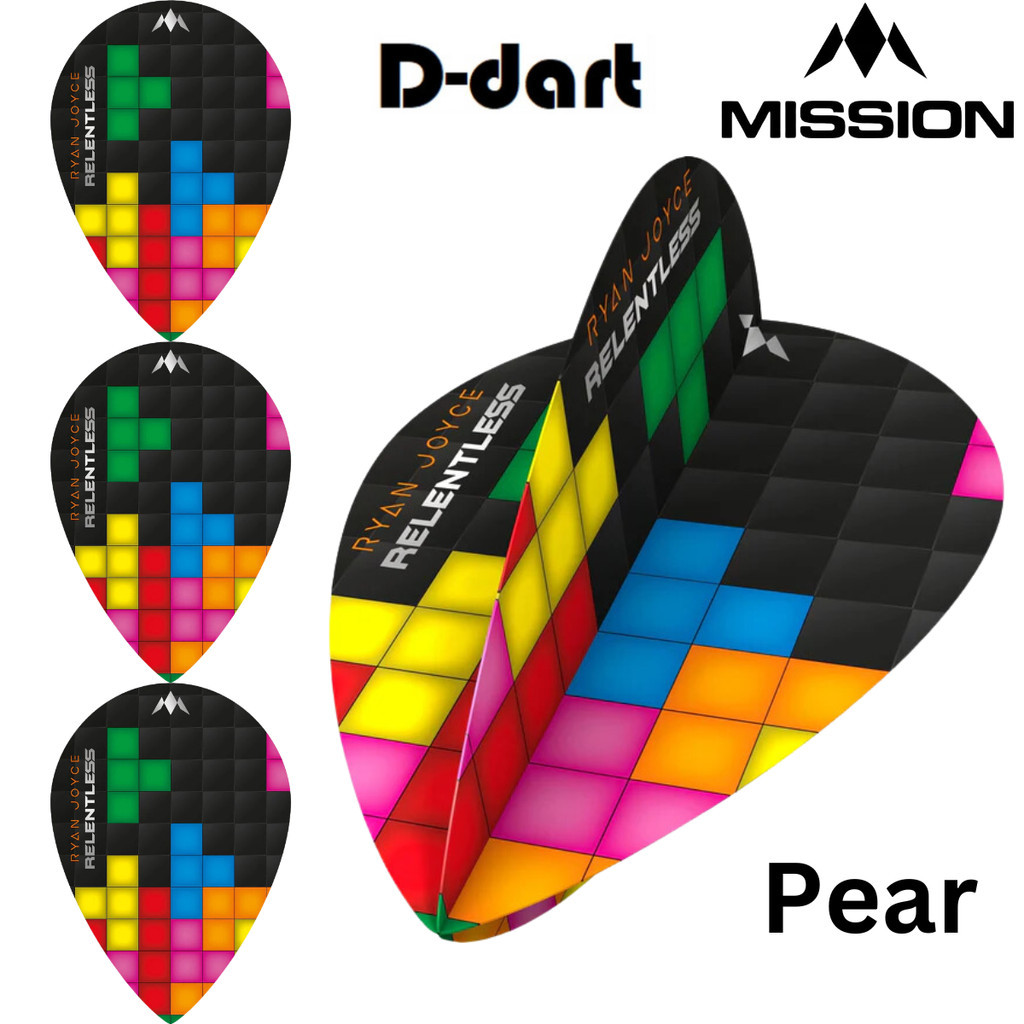 Mission Dart Flights - Ryan Joyce Pear 100 Micron Solo Darts Flight For ...