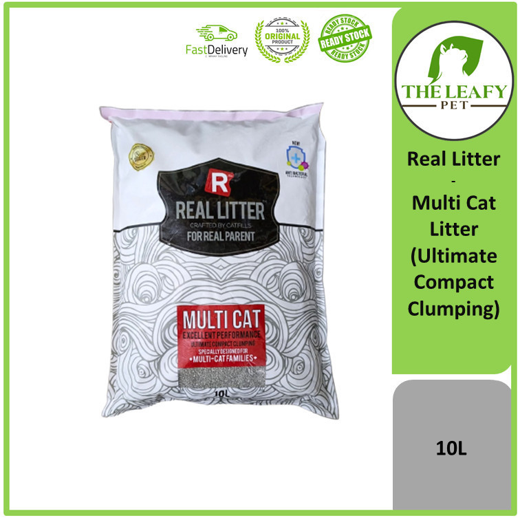Real Litter Multi Cat Litter ( Ultimate Compact Clumping ) - 10L ...
