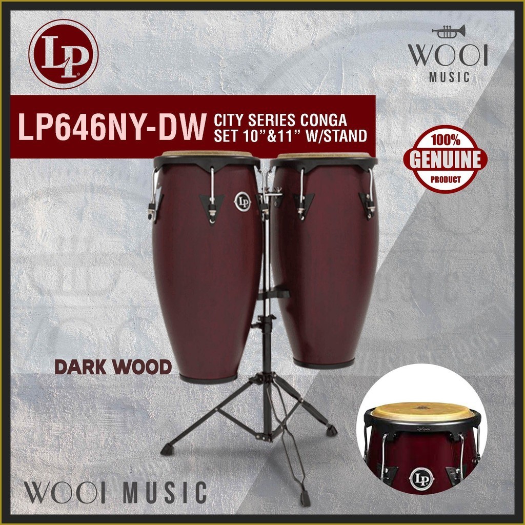 LP Latin Percussion City Series Conga Set with Double Stand 10” & 11 ...