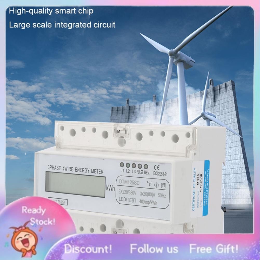 Ujewndju 220/380V 20-80A Energy Consumption Digital Electricity Meter 3 ...