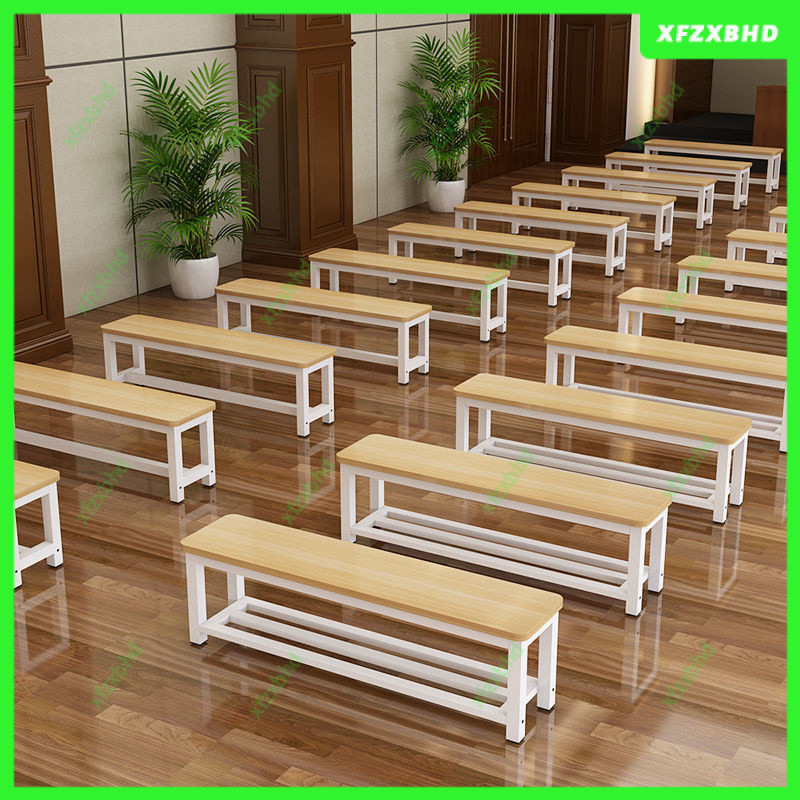 Steel Wooden Bench Bench Shopping Mall Wooden Stool Bathroom Stool Shoe Changing Stool Dressing ...
