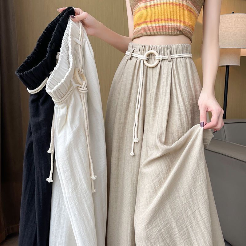 First Slimmer Look Drapey Western Style Fluffy Casual Wide-Leg Pants ...