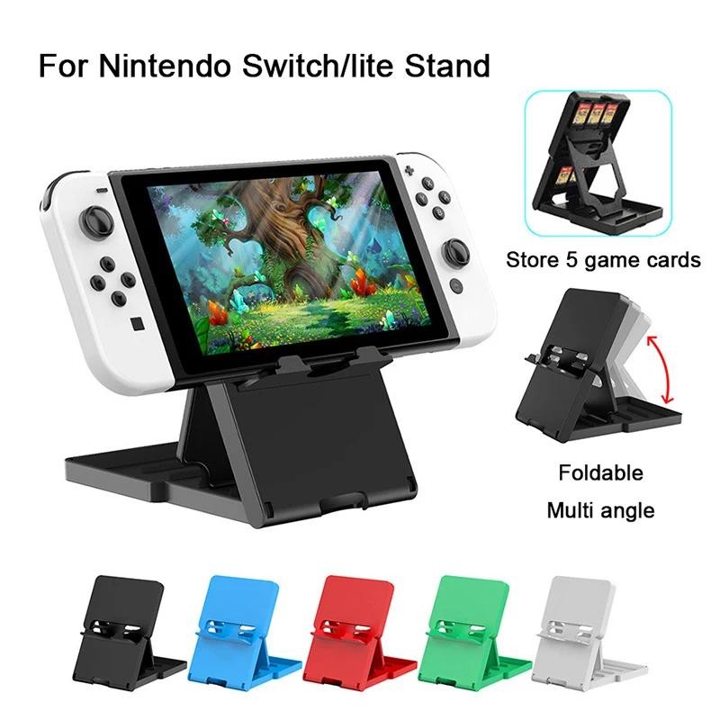 For Funda Nintendo Switch Lite Stand Foldable Bracket with 5 Game Cards ...