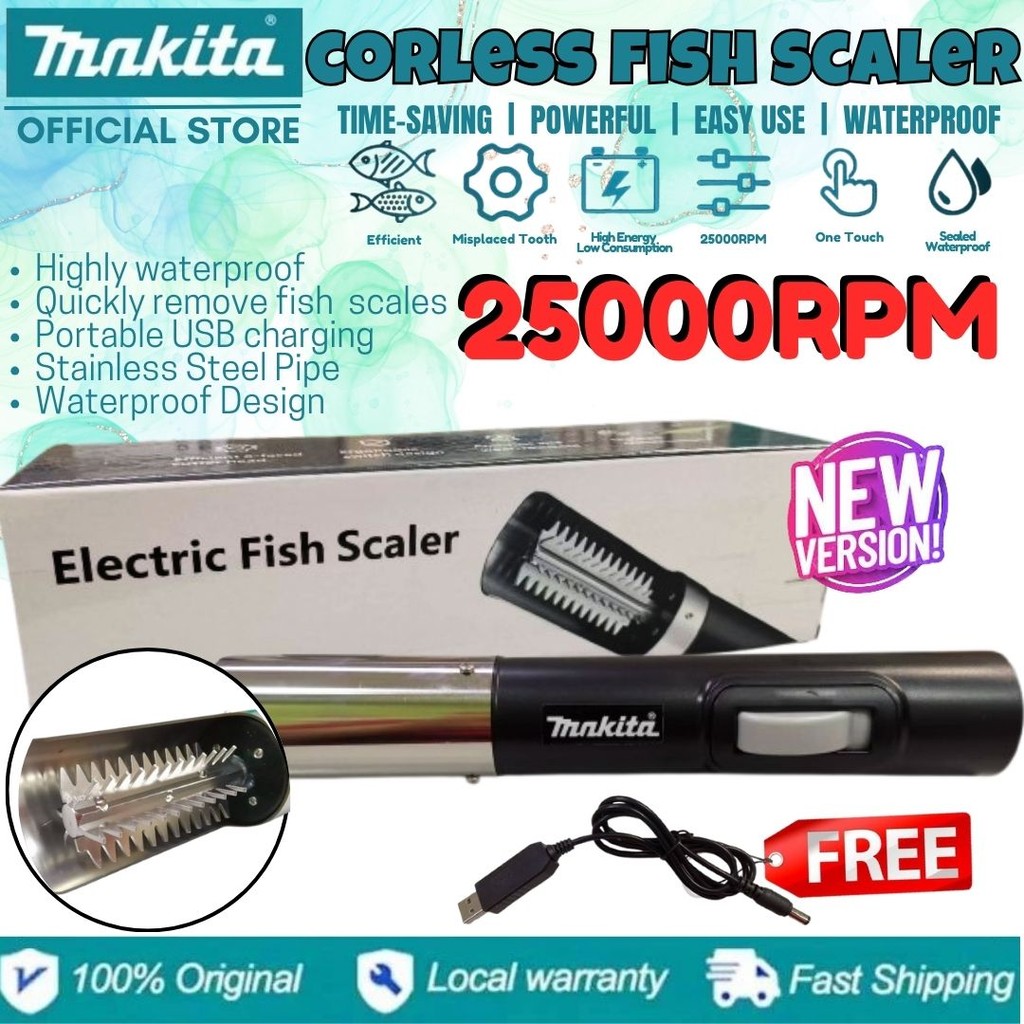 Rechargeable Electric Fish Scraper 25000Rpm Wireless Electric Fish ...