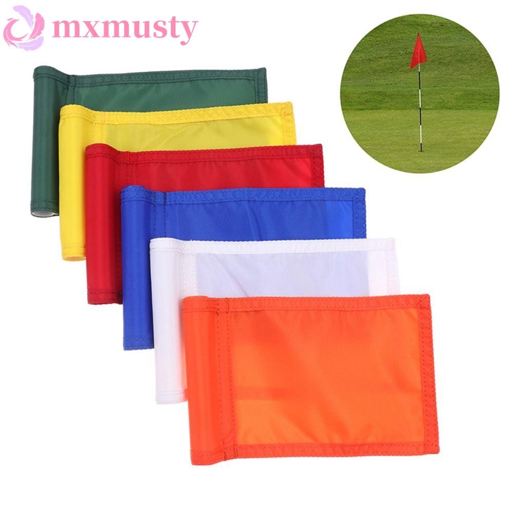 MXMUSTY Golf Hole Pole Cup, Steel Pole Nylon Golf Putting Green Flags ...