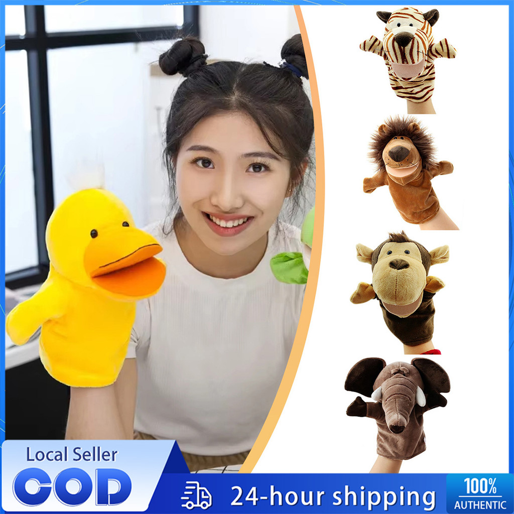 5 Types Cute Animal Soft Toys Hand puppet for Telling Story Interactive ...