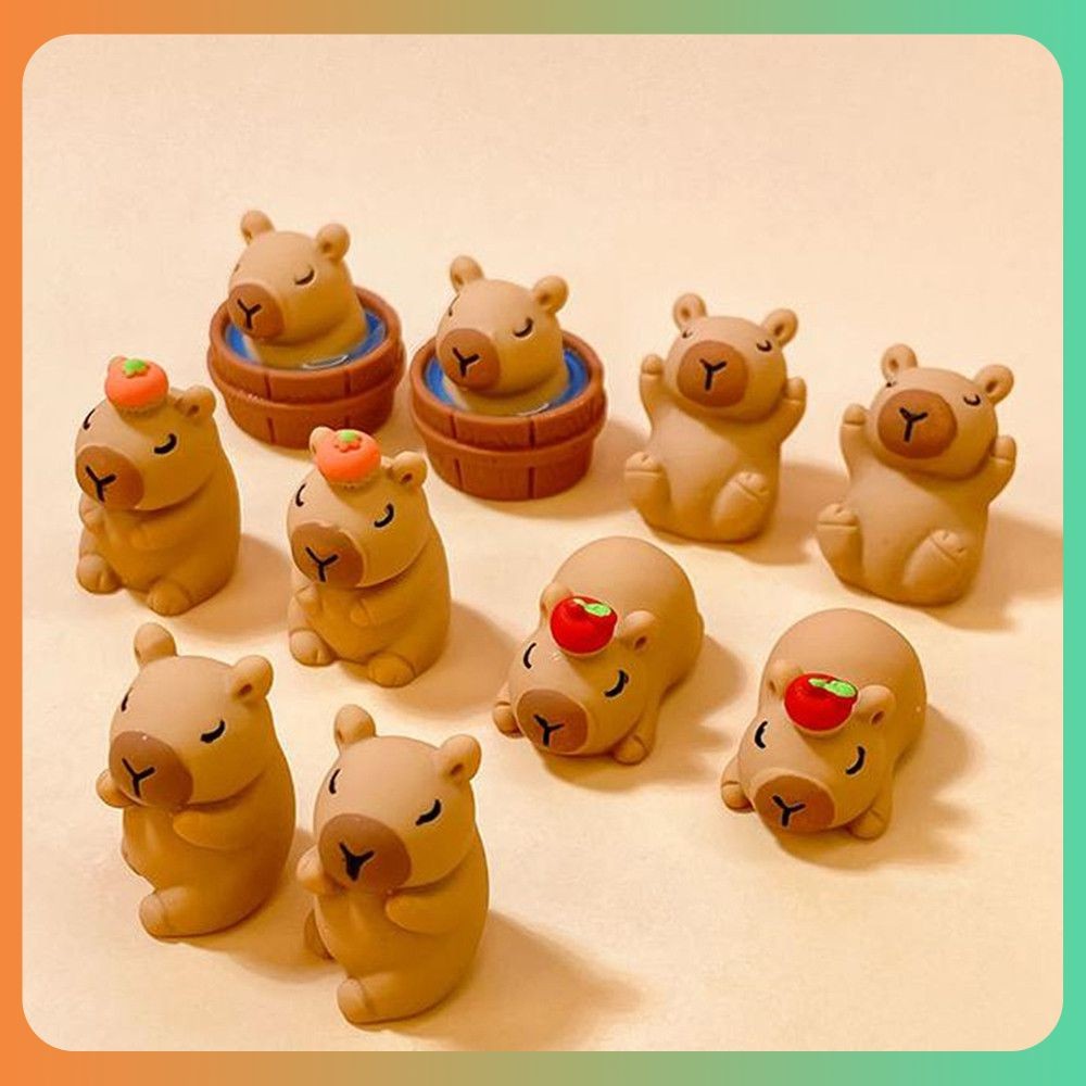 Animals Capybara Figure Toys Model Simulation Capybara Animals Figures ...