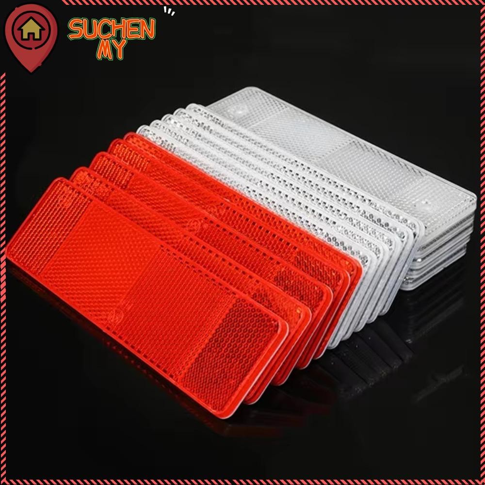 SUCHENMY 10Pcs Car Warning Plate Stickers, Rectangle Adhesive Car ...