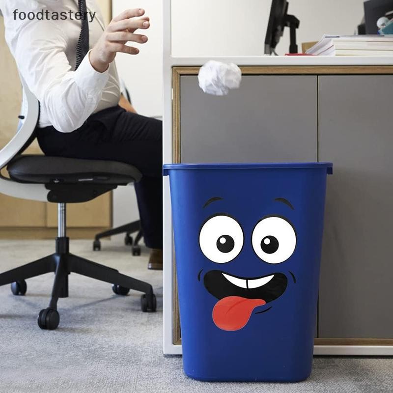 FTY Cartoon Face Trash Can Stickers Self-Adhesive Waterproof PVC Glossy ...