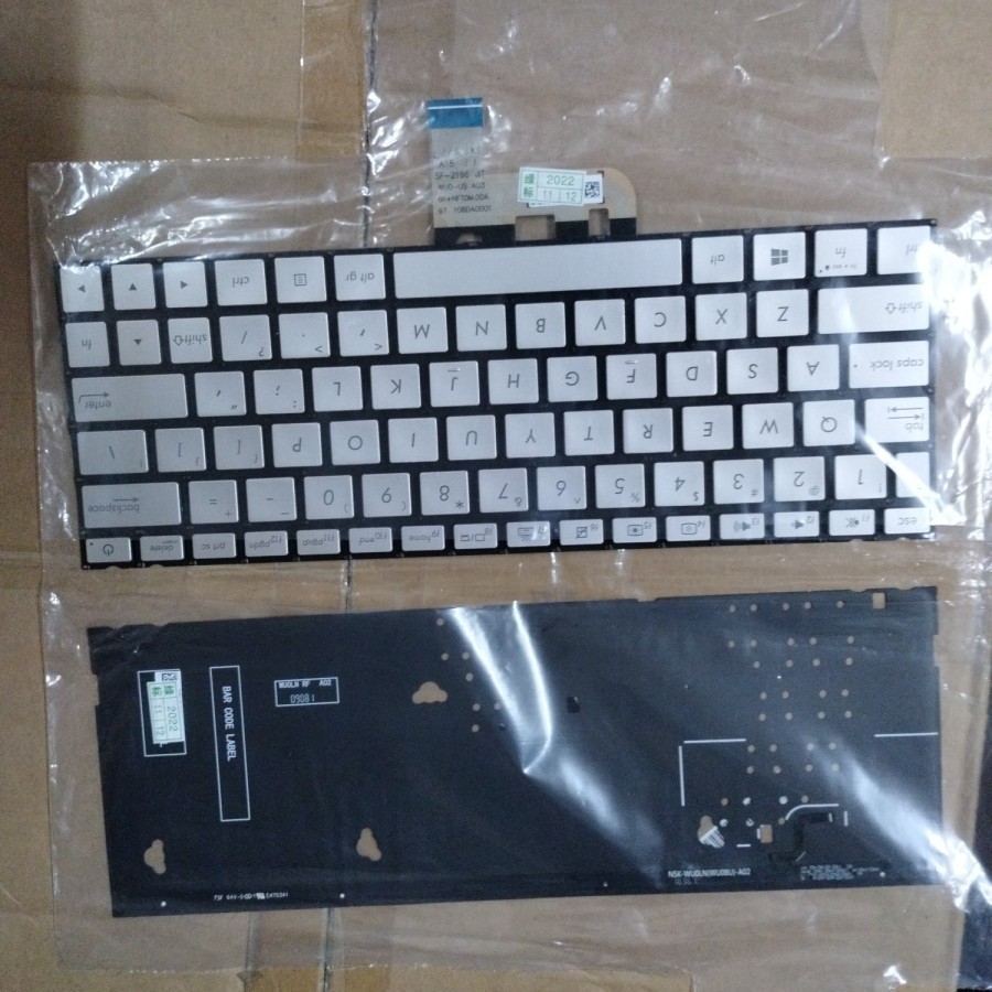 Asus Zenbook 13 UX333 UX333F UX333FA UX333FN UX333FAC silver Keyboard ...