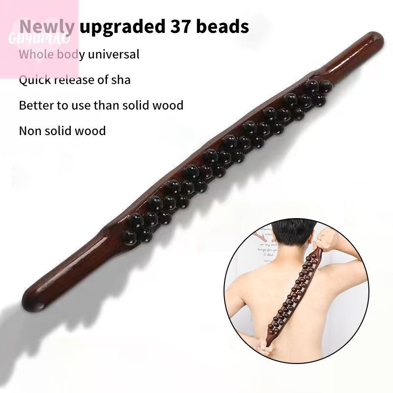 [guyumao] 37 Beads Universal Back Massage Tendons Scraping Stick Point ...