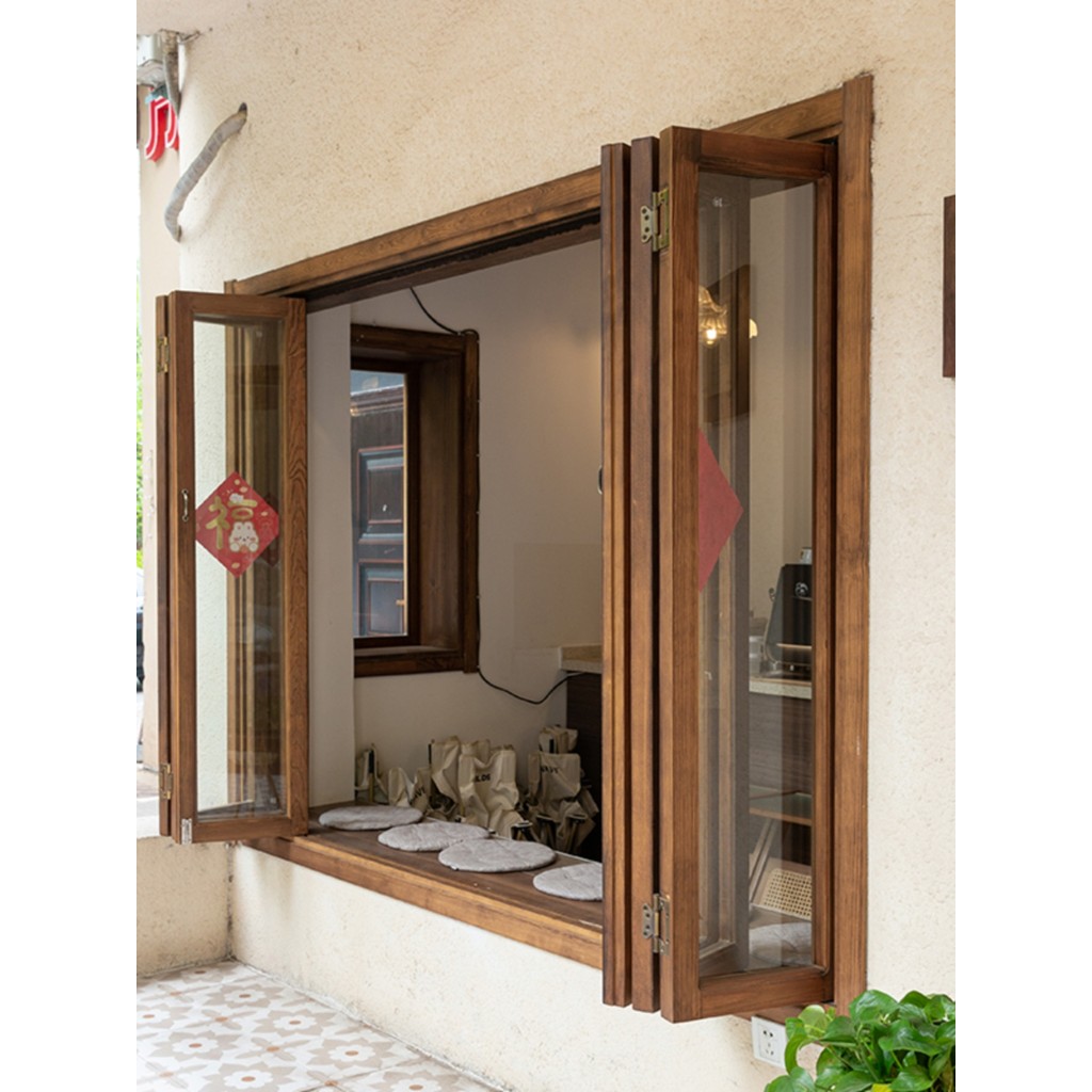 Kayu Pepejal Kedai Kopi Bingkai Pintu Jeriji Skrin Pembahagian Skrin ...