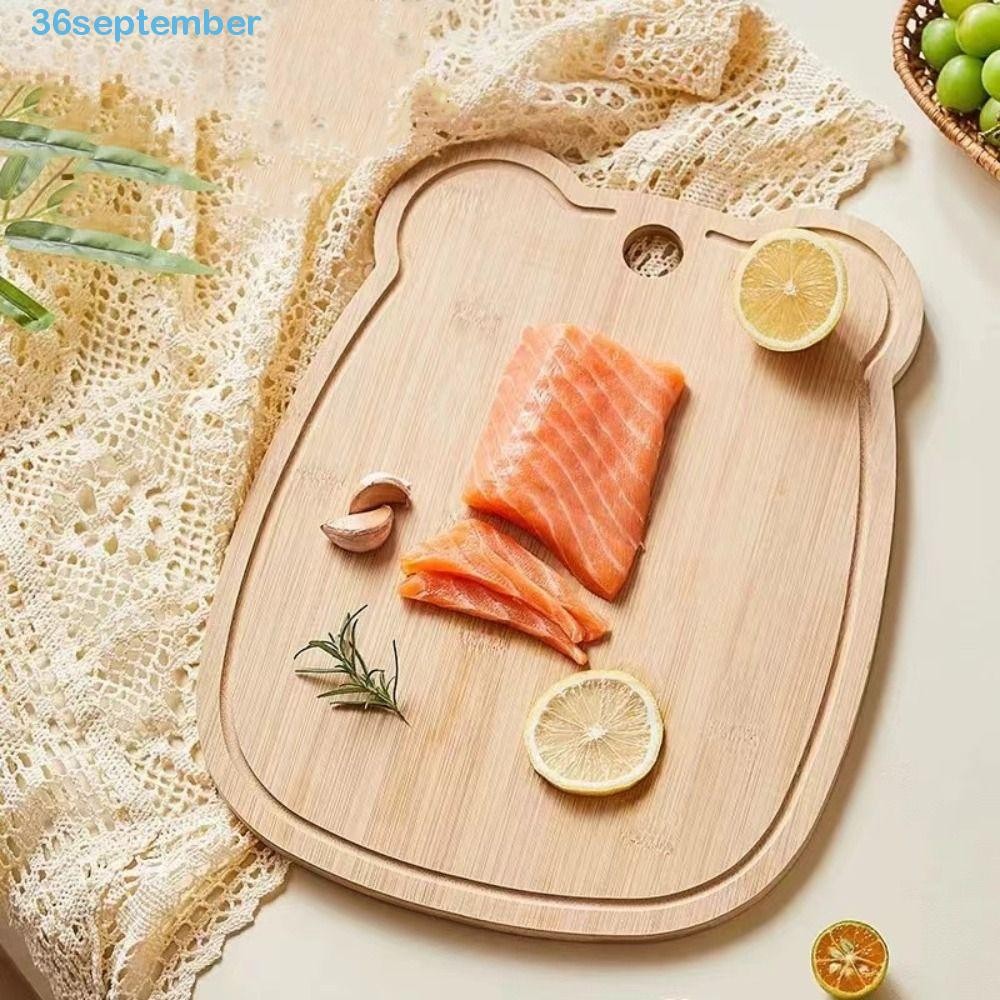 SEPTEMBER Bread Board, Hangable Multi-functional Solid Wood Cutting Board, Charcuterie Boards ...