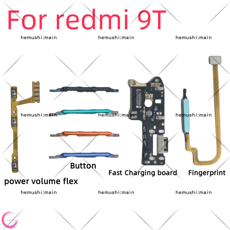 For redmi 9T Back Home Button Fingerprint Scanner Sensor Return Key ...