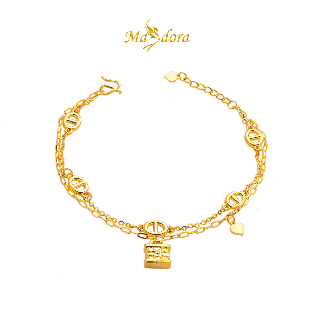 MASDORA 999 Gold Bracelet Rantai Tangan Emas ~ Golden Locked Bag (EMAS ...