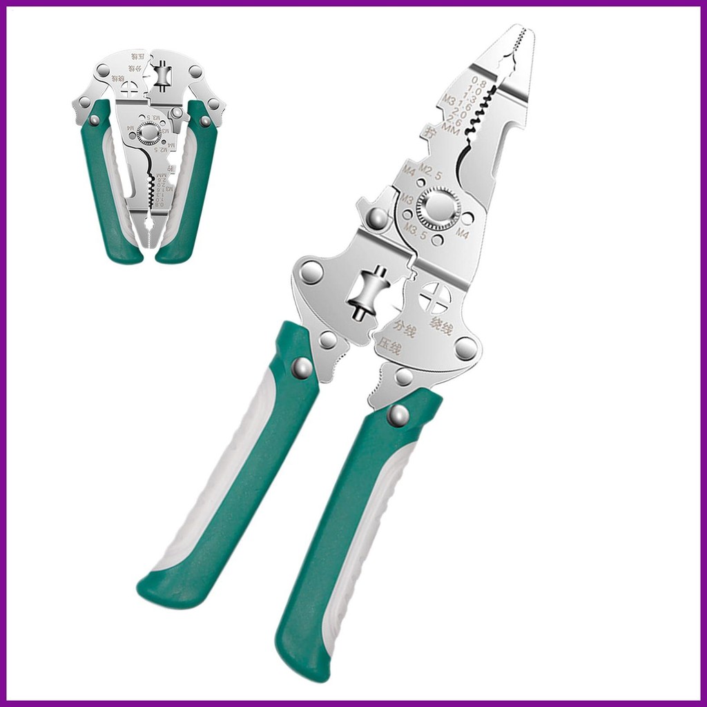 Cable Stripping Tool Folding Wire Crimper Multifunctional Professional ...