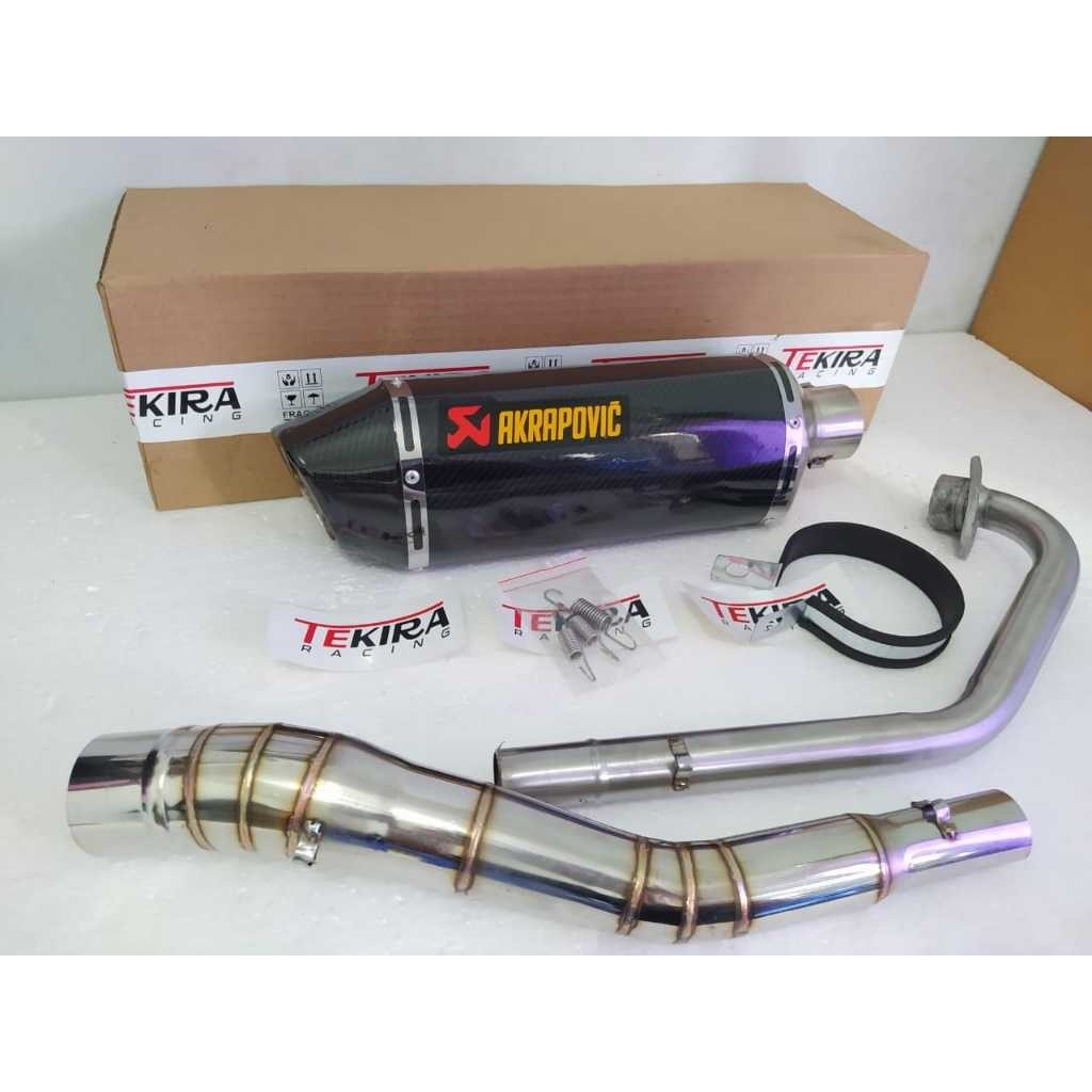 Exhaust Akrapovic Evo Carbon/YZF R15 / MT15 / Y15ZR / LC135 / RS150R ...
