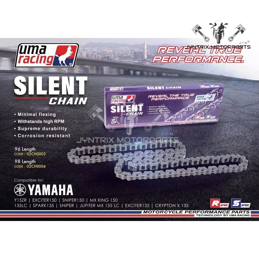 TIMING CHAIN SILENT CHAIN UMA RACING LC135 Y15 FZ150 SRL115 EGO NOUVO S ...