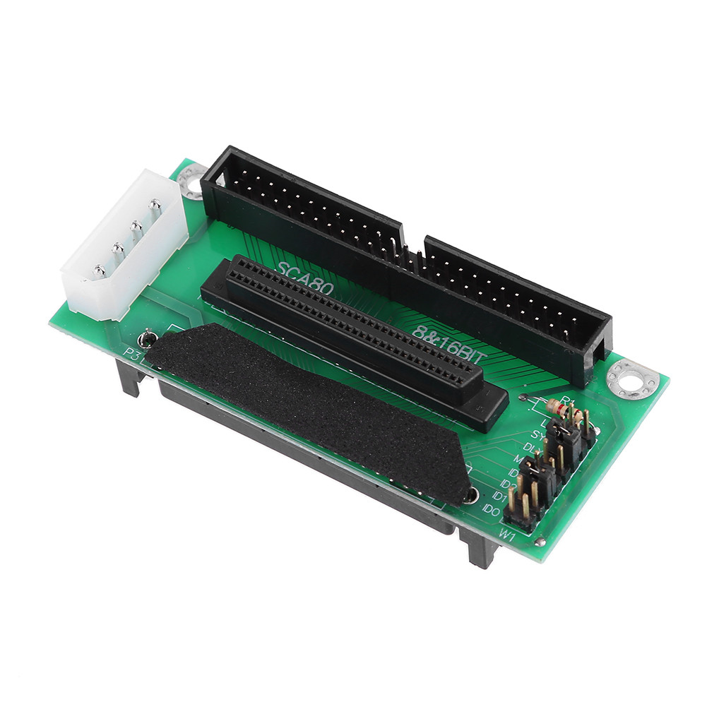 SCSI SCA 80Pin to 68Pin to 50Pin IDE Hard Disk Adapter Converter Card ...