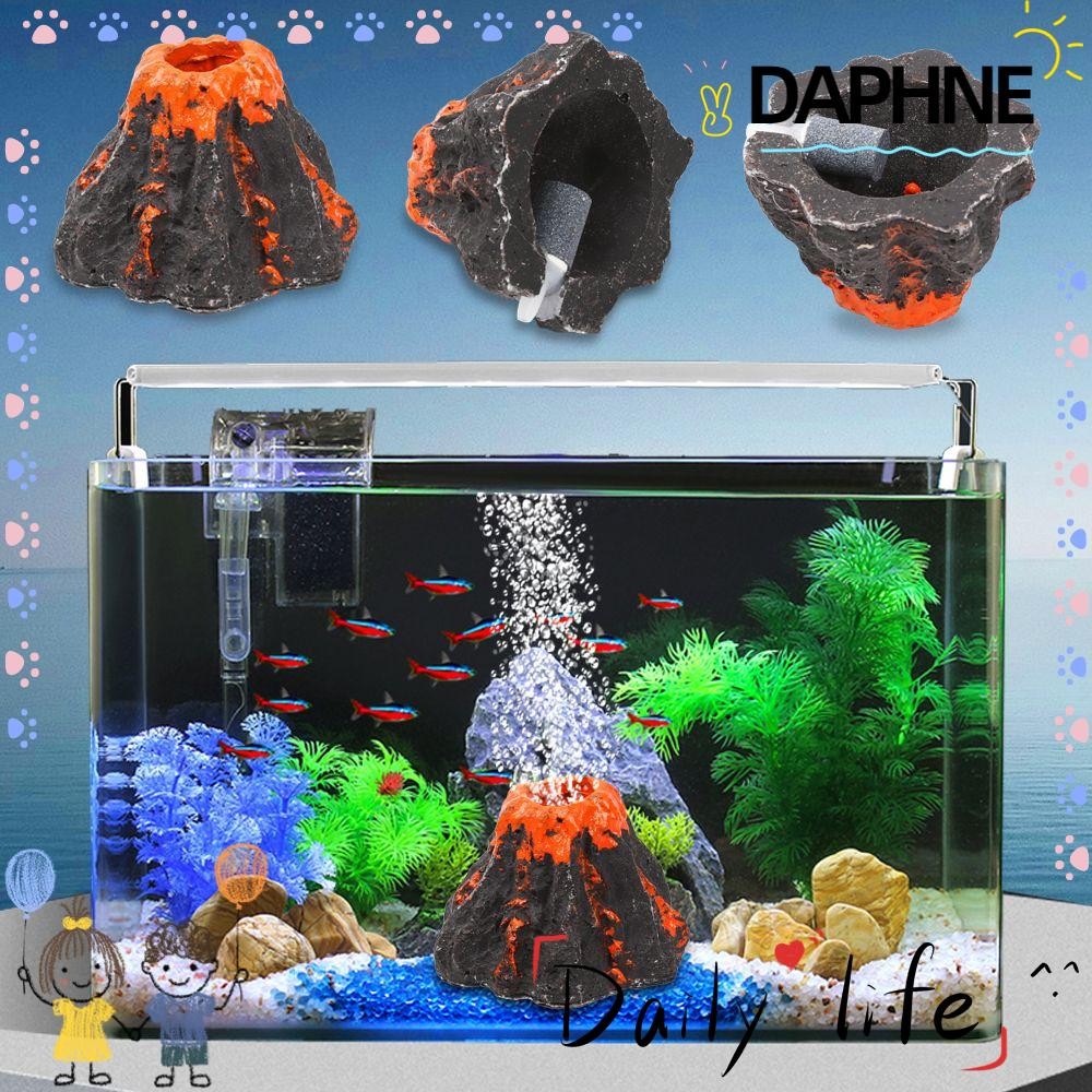 DAPHNE-HOME Oxygen Pump Fish Tank Durable Resin Volcano Shape | Shopee ...