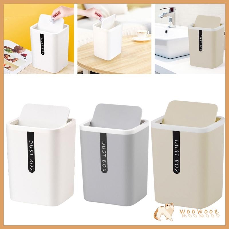 WOOW Countertop Garbage Basket Trashbox Tabletop Plastic Small Waste ...