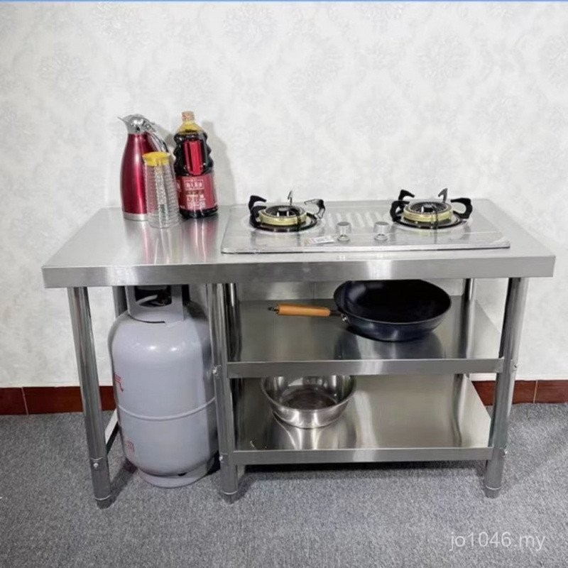 Gas Stove Rack Workbench Stainless Steel Three-Layer Kitchen Chopping ...