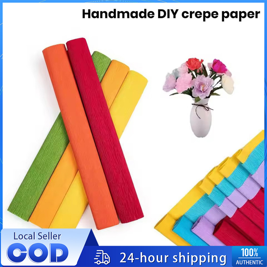 50x200cm Crepe Paper Colored Roll Origami Crinkled Crepe Paper Craft ...