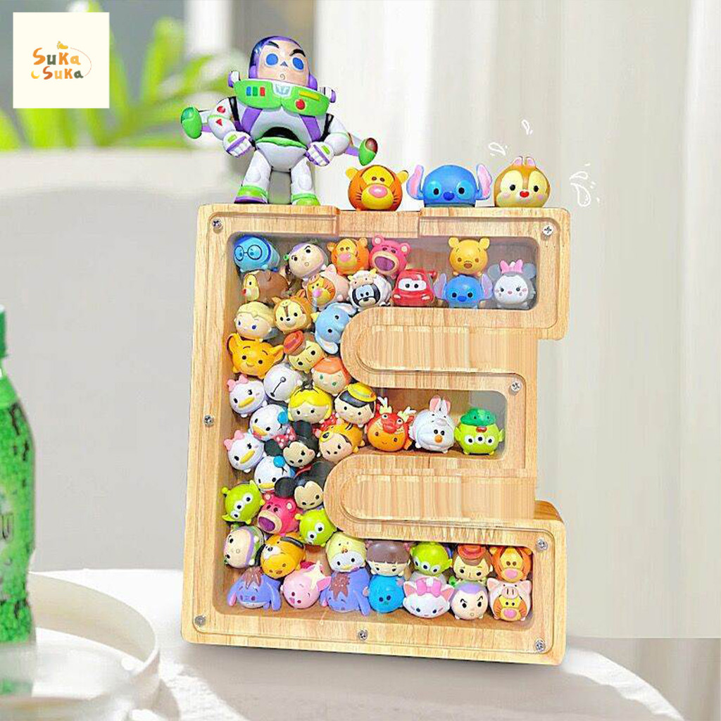 English Alphabet Coins Jar Piggy Bank Saving Money Storage Box kayu ...