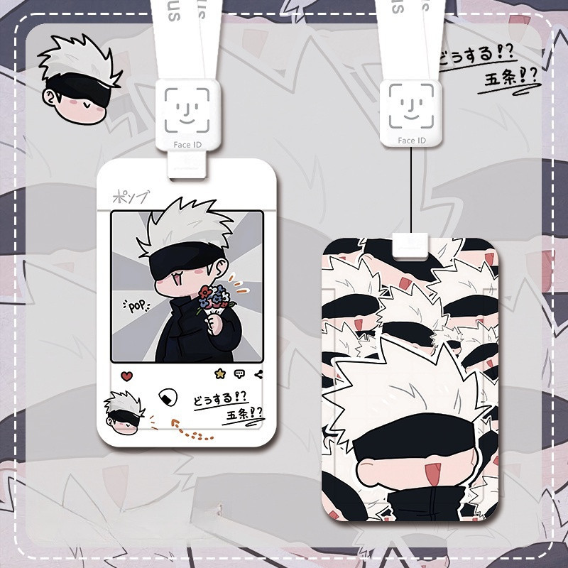 Cute Jujutsu Kaisen Card Holder Japanese Anime Student Card Cover with ...