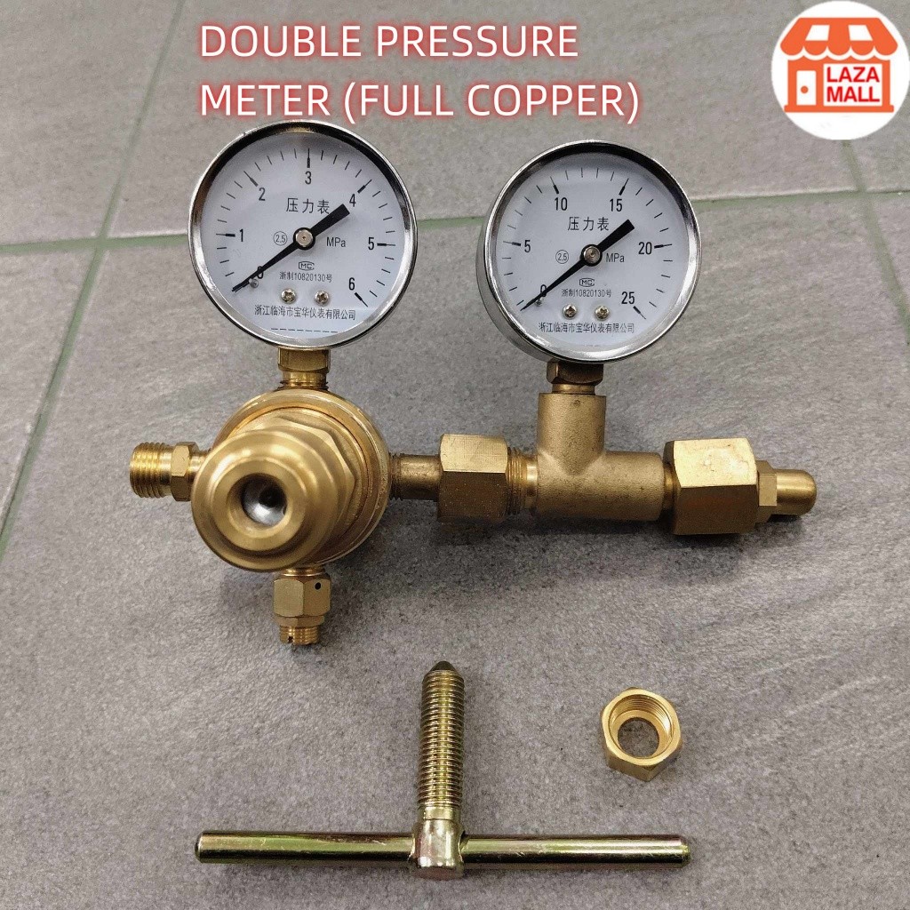 full copper Nitrogen GAS REGULATOR controller valve double pressure ...